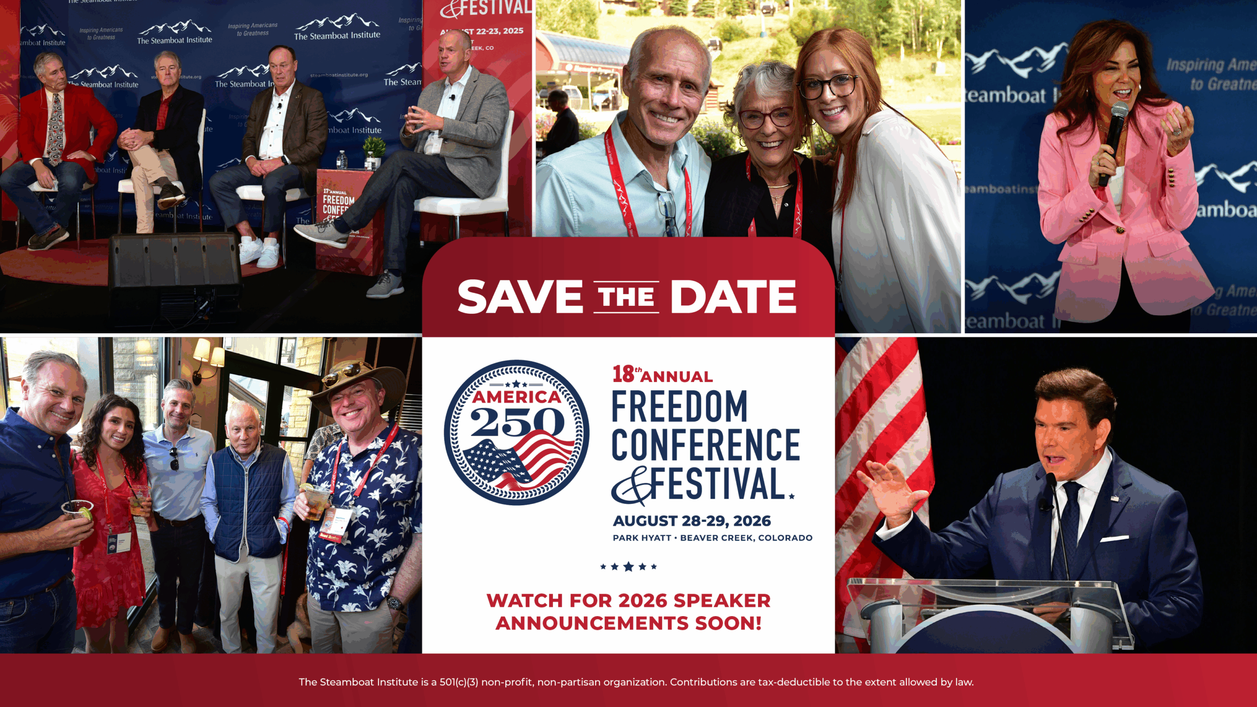 Join us for our 18th annual Freedom Conference! - The Steamboat Institute